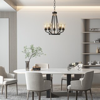 Industrial 5-Light Pendant Chandelier, Modern Ceiling Hanging Light ...
