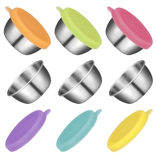6-Pack Stainless Steel Leakproof Condiment Containers, 1.6oz Each with ...