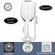 Lorren Home Trends Wine Glasses, Clear Glass, 16 Ounce Capacity, Long ...