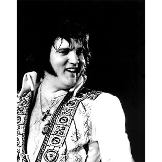 Elvis Presley smiling during a performance Photo Print - Bed Bath ...