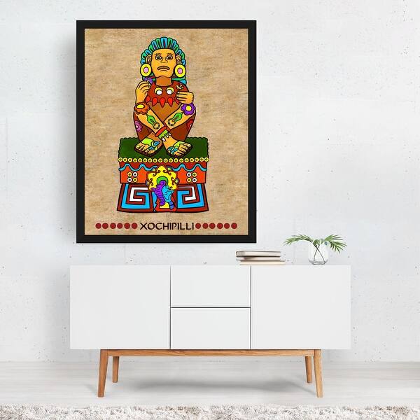 Xochipilli God of Flowers Digital Aztec Nature Art Print/Poster - Bed ...