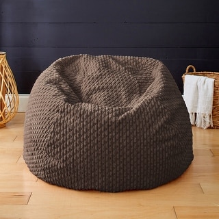 Sorra Home Indoor Soft Chunky Corduroy Bean Bag Chair - Bed Bath ...