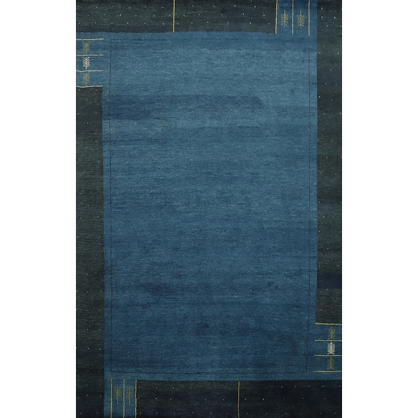 blue bordered carpet