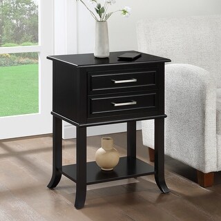 Convenience Concepts Sydney 2 Drawer End Table with Shelf - Bed Bath ...