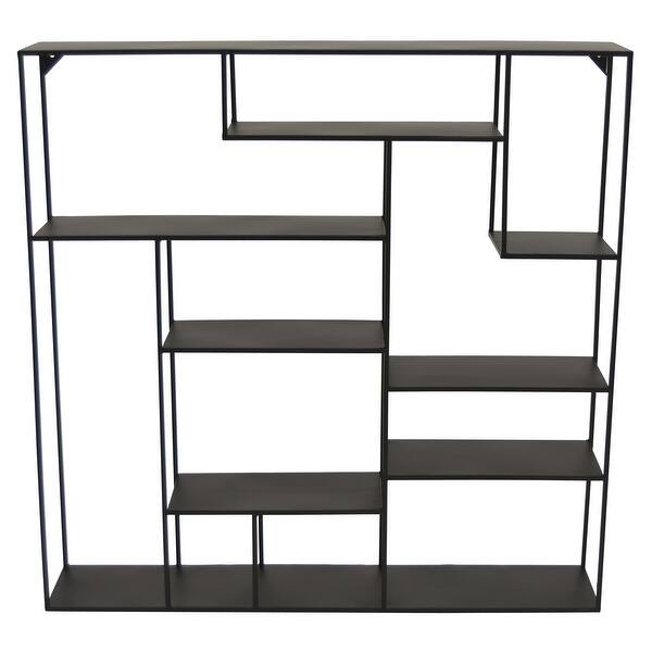 Plutus Brands Metal Wall Storage Rack in Black Metal - Bed Bath ...