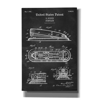 Epic Graffiti 'Stapler Blueprint Patent Chalkboard' Canvas Wall Art ...