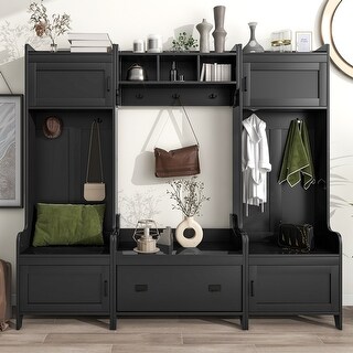 Modern Style 4-in-1 Multiple Functions Hallway Coat Rack - Bed Bath ...