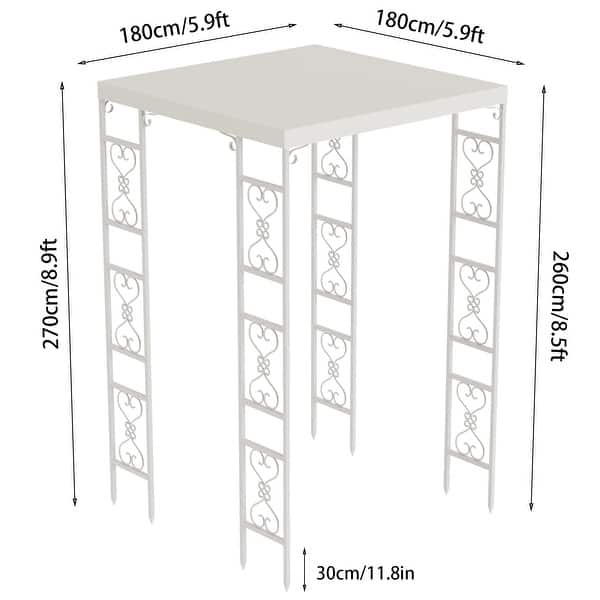 Outdoor Wedding Canopy Arch Backdrop Stand Garden Backyard Gazebo - Bed ...