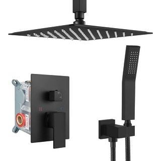 12" Rain Shower Head Ceiling Mount Shower System Bathroom Sets with ...