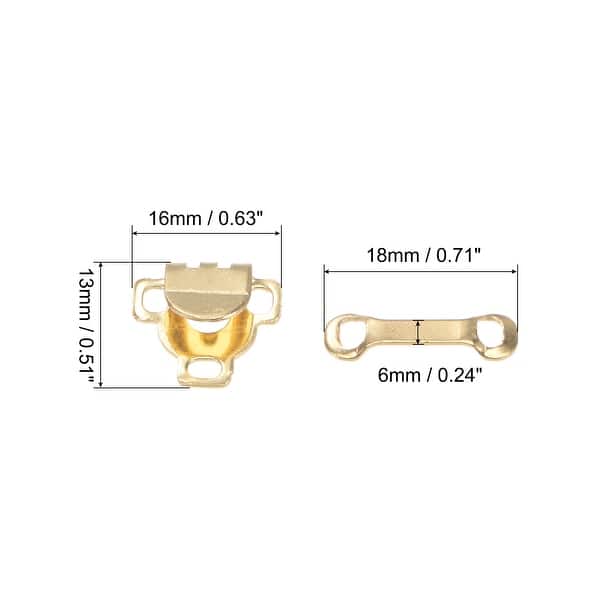 20 Sets Sewing Hooks and Eyes Closure Set Copper for Trousers DIY ...