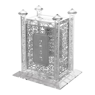 Crystal Tzedakah Pushka With Silver Design 4x3x3.5" - Bed Bath & Beyond ...