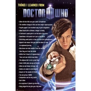 Doctor Who Things I Learned Poster Print (22 X 34) Item Pyrst5383 - Bed ...