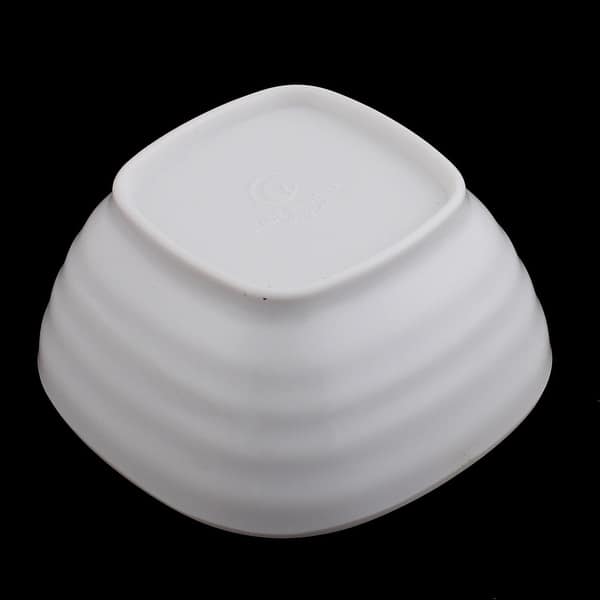 Plastic Square Shape Soup Cereal Fruits Rice Salad Bowl White - Bed ...