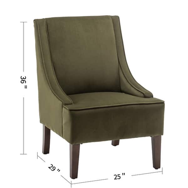 WOVENBYRD Swoop Arm Velvet Accent Chair - Bed Bath & Beyond - 33854544