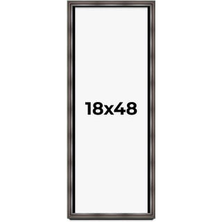 18x48 Shadow Box Frame Brown Cherry | 2.625 Inches Deep Pine Wood - Bed ...