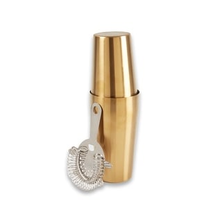 Boston Shaker in Brushed Gold with Strainer - Bed Bath & Beyond - 41812982