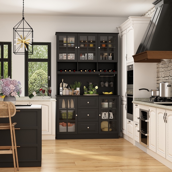 Glass door kitchen cabinets for sale store
