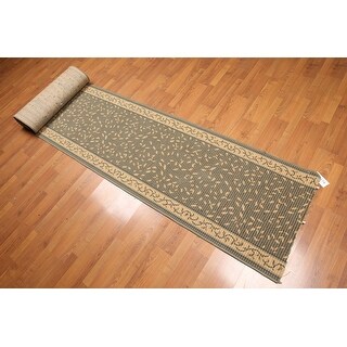 Oriental Area Rug Machine Made Wool Traditional Botanical Print - 2' 6 ...