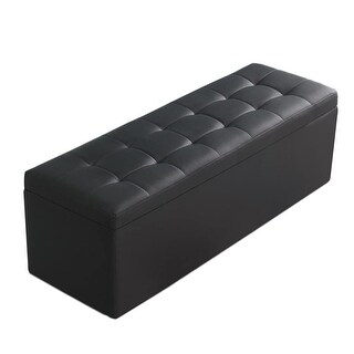 Storage Ottoman, Leather Fabric Table Folding Long Shoes Bench ...
