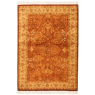 ECARPETGALLERY Hand-knotted Pako Persian 18/20 Dark Copper Wool Rug - 4 ...