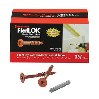 FastenMaster FMFL278-50 FlatLok Structural Wood Screws, 2-7/8" - Bed ...