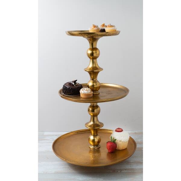 Gold Decorative Three Tier Stand - Bed Bath & Beyond - 34662959