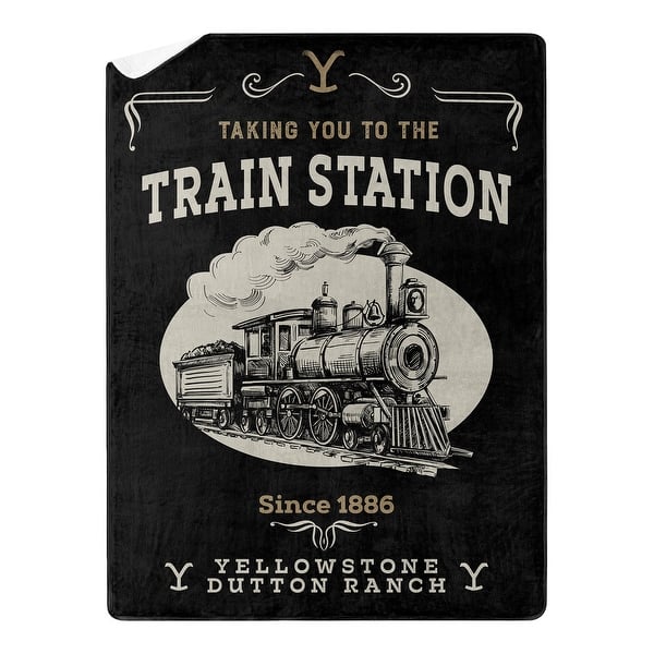 Yellowstone Train Station Silk Touch Sherpa Throw - Bed Bath & Beyond ...