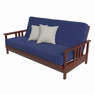 Durango Queen Warm Cherry Futon Set with Merlin Mattress and Cover ...