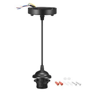 Pendant Light Kit Hanging Light Socket E26/E27 with 1M Cord Black - Bed ...
