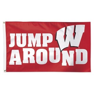 Wisconsin Badgers Jump Around 3' x 5' Deluxe Flag - Bed Bath & Beyond ...