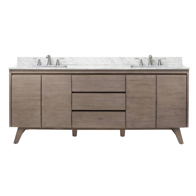 Avanity Coventry 73" Free Standing Double Vanity Set with Wood ...