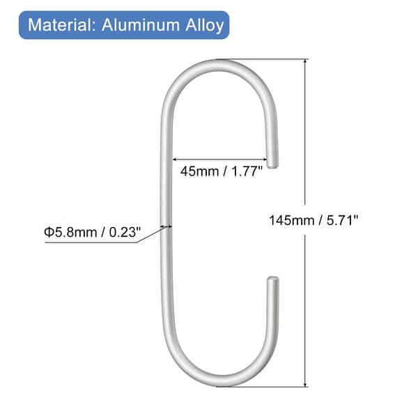 C Hooks, 5.7" Aluminum Alloy C-Shaped Hook for Hanging Clothes - Bed ...