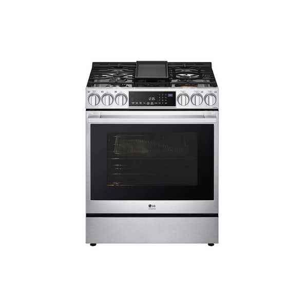 LG LG STUDIO 6.3 cu. ft. inchstaView Gas Slide- inch Range with ProBake ...