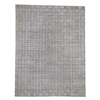 Hand Knotted Ivory Modern and Contemporary with Wool & Silk Oriental ...