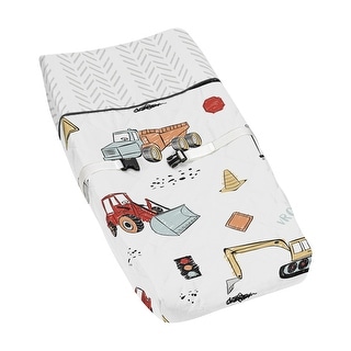 Sweet Jojo Designs Construction Truck Boy Changing Pad Cover - Grey ...