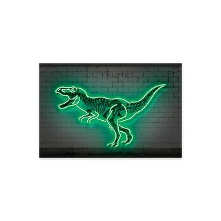 T-Rex Neon Print On Acrylic Glass by Octavian Mielu - Bed Bath & Beyond ...