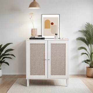 Modern 2 Layer Wood Storage Cabinet with Doors - N/A - Bed Bath ...