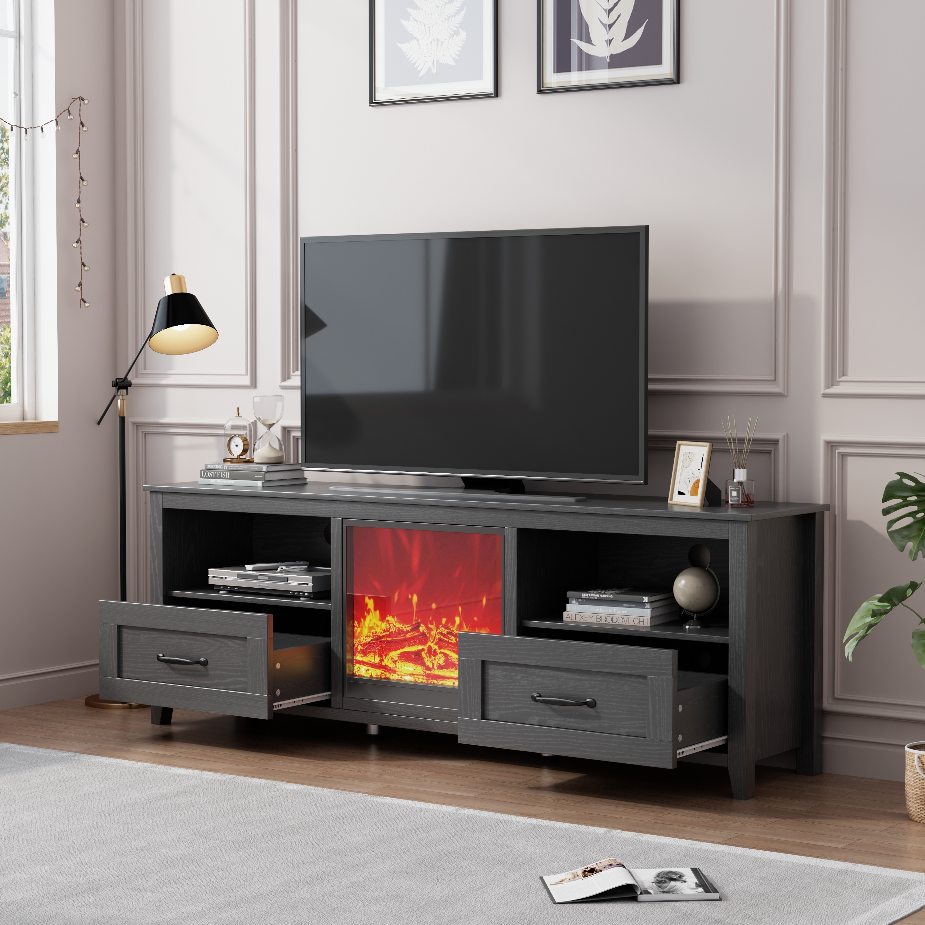 Table shelf for tv store
