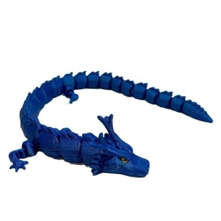 3D Printed Sparkly Blue Dragon Figurine - Bed Bath & Beyond - 42336296