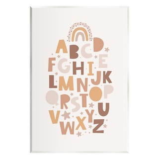 Stupell Muted Alphabet Letters Wall Plaque Art Design by LSR Design ...