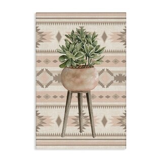 Stupell Aztec Planter Green Plant Canvas Wall Art Design by Cindy ...