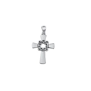 Sterling Silver Celtic Circle Cross Pendant - White - Bed Bath & Beyond ...