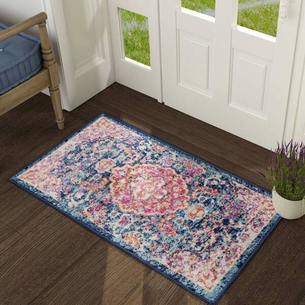 oriental pattern bath mat