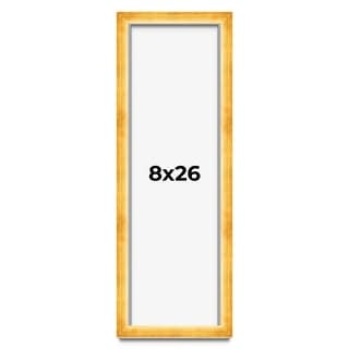 8x26 Shadow Box Frame Gold | 1.625 Inches Deep Real Wood Traditional ...