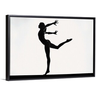 "Gymnast on balance beam" Black Float Frame Canvas Art - Bed Bath ...