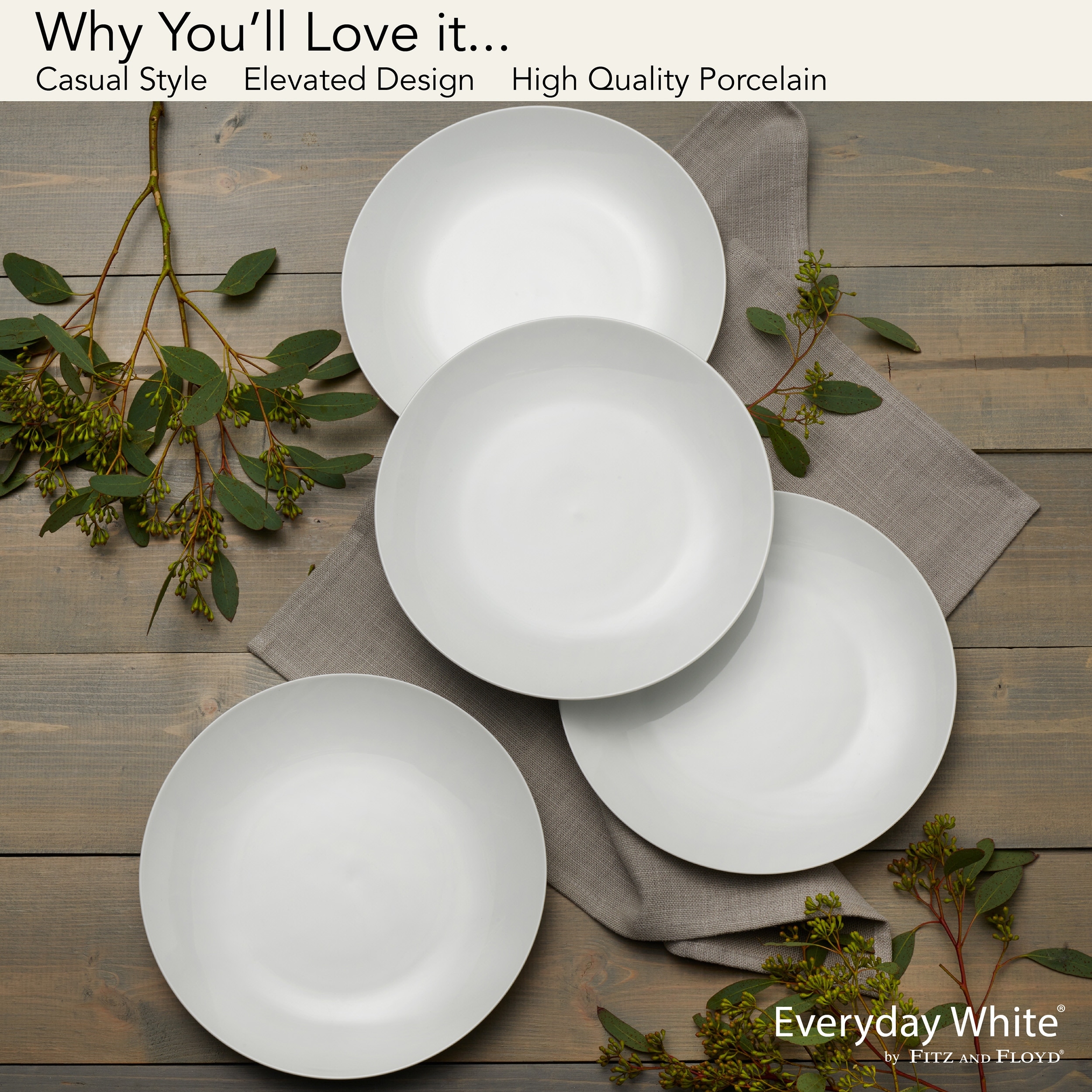 white dinner plate set