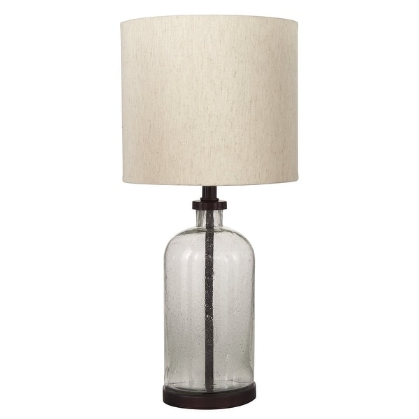Bandile Modern Farmhouse Glass Table Lamp - 10"W x 10"D x 22"H - Bed ...