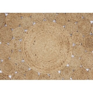 4' Round Natural Tan Orbital Area Rug - 3'6" - Bed Bath & Beyond - 39598052