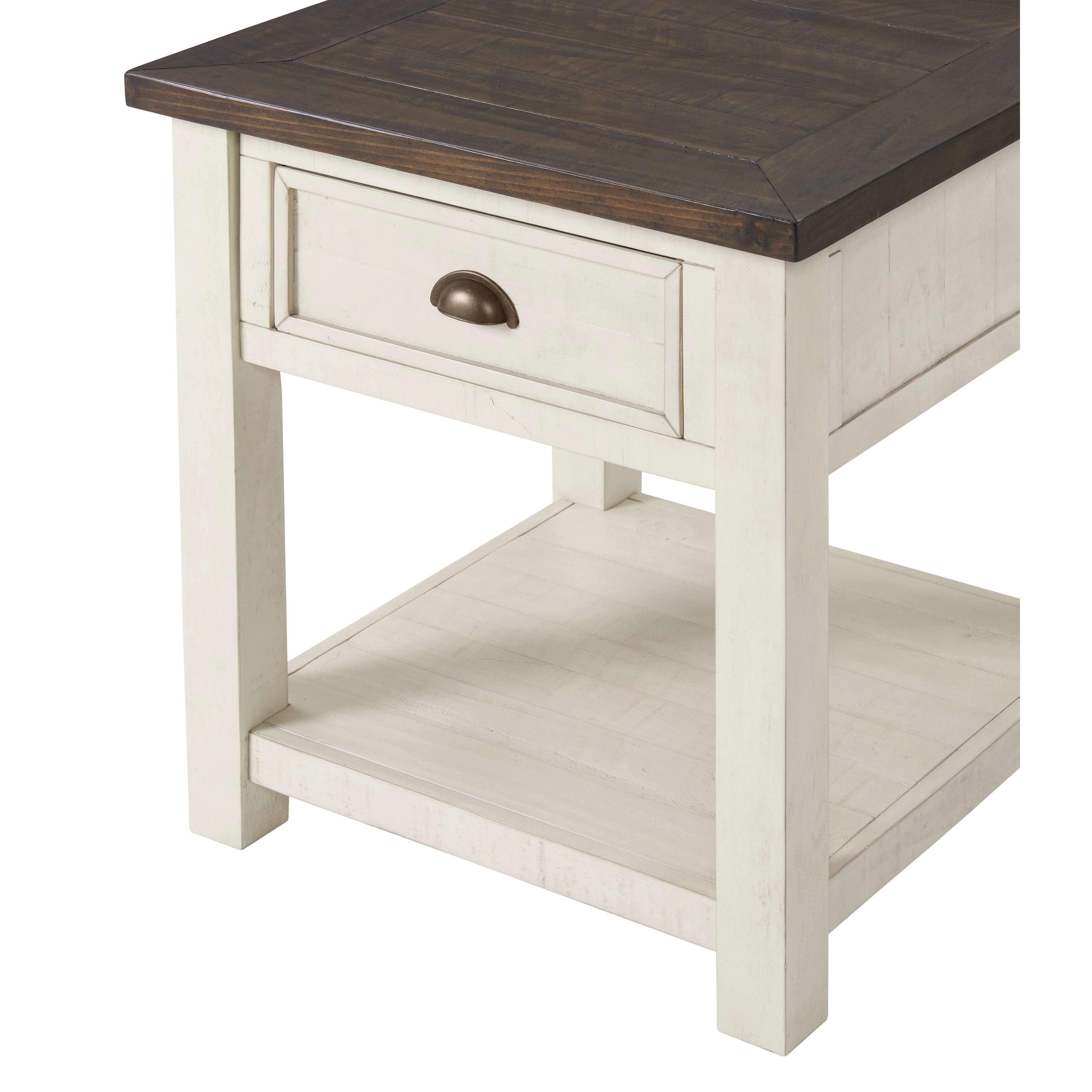 The Gray Barn Wood Planked Chairside Table with Drawer - Bed Bath ...