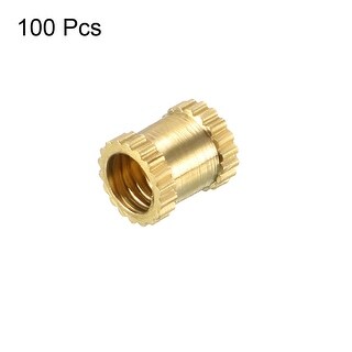 M3 x 5mm(L) x 4mm(OD) Knurled Threaded Insert Embedment Nuts 100 Pcs ...